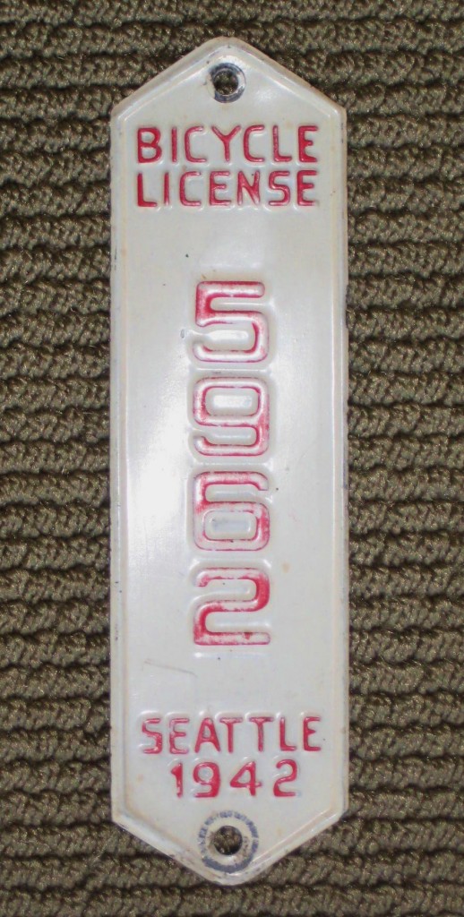 Bicycle License Plates - Classic Cycle Bainbridge